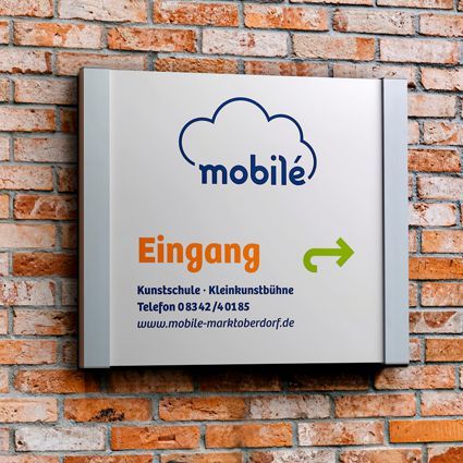 Wandschilder (Wegweiser-Schild) aus Aluminium | Moedel